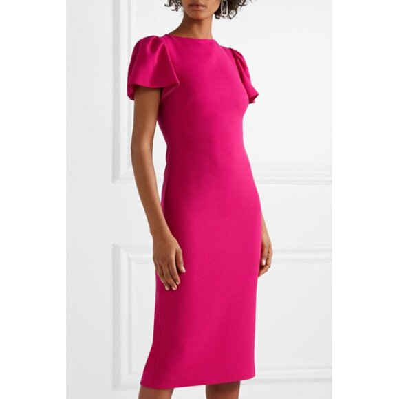Brandon Maxwell | Dresses | Brandon Maxwell Hot Pink Fuchsia Flutter ...